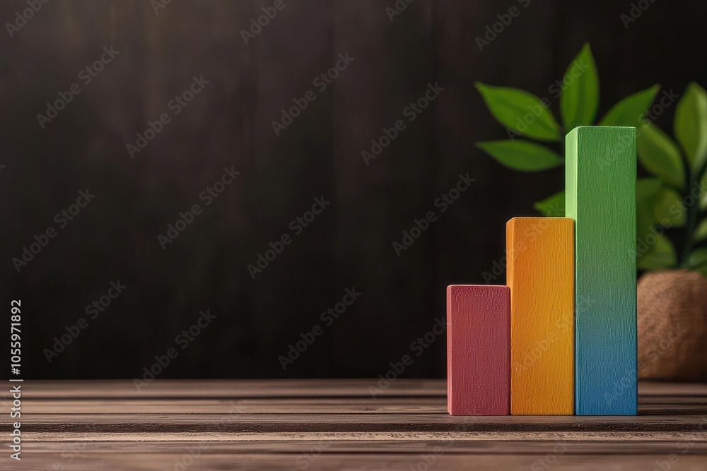 Artistic view of a bar graph with Value, Cost, and Profit bars in ...