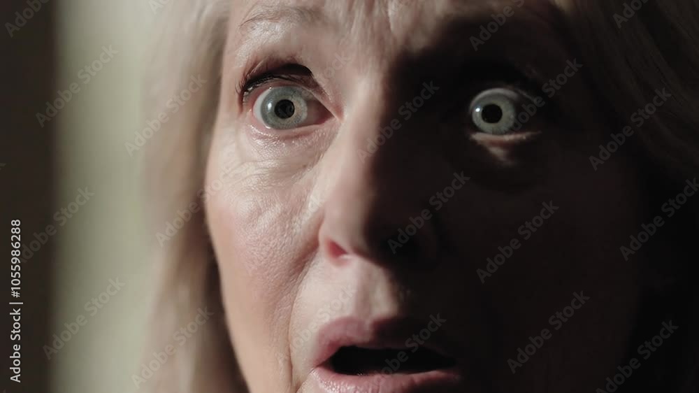 Disturbed Terrified, Shocked, Scared Woman Face, Close-up, Expression ...