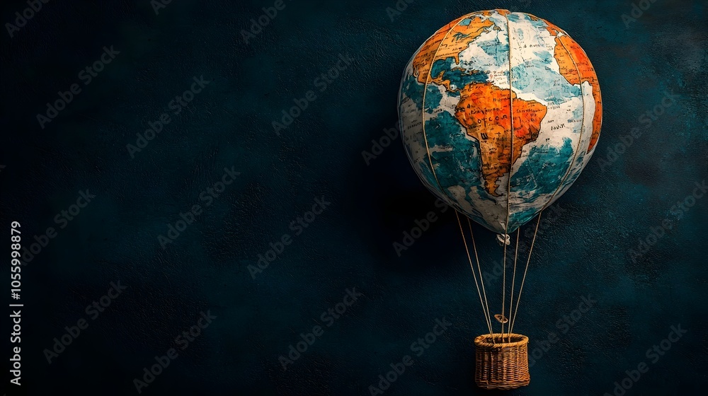 Digital depicting the Earth as a slowly deflating balloon with rising ...
