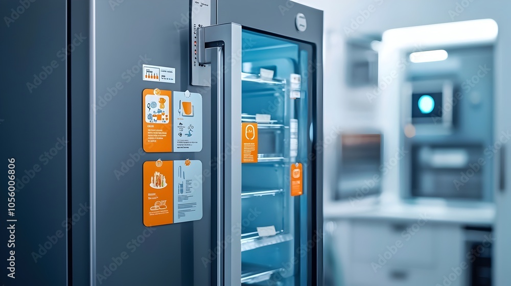 Shared Dorm Fridge with Labeled Shelves and Etiquette Rules for ...