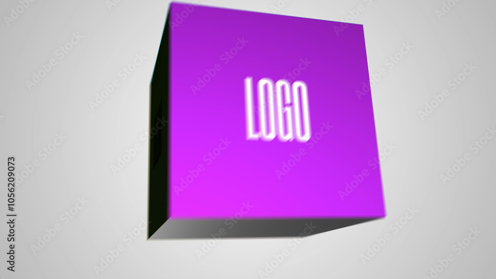Spinning Cube Text And Logo Intro Stock Template | Adobe Stock