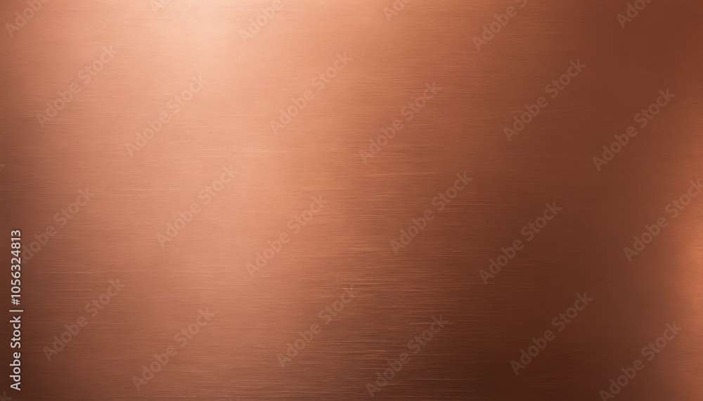 Detailed brushed copper background with subtle, soft lighting, capturing the brushed pattern’s ...