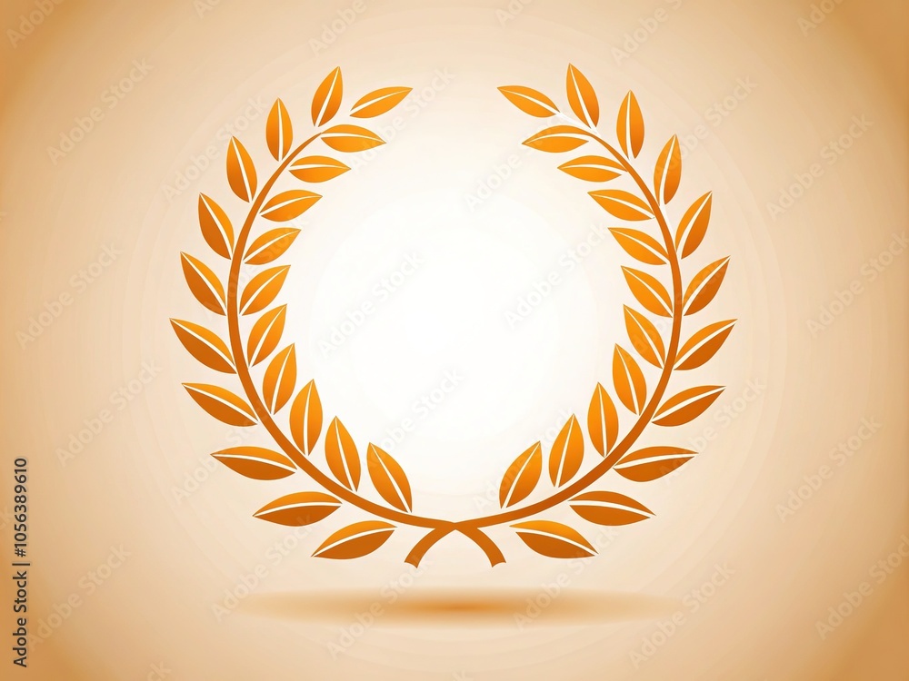 Focus on Functionality: Clean, linear laurel wreath glyph for intuitive ...