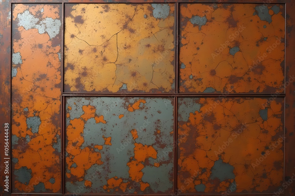 Old rusty zinc wall panels with rusty texture as a background. Vintage ...