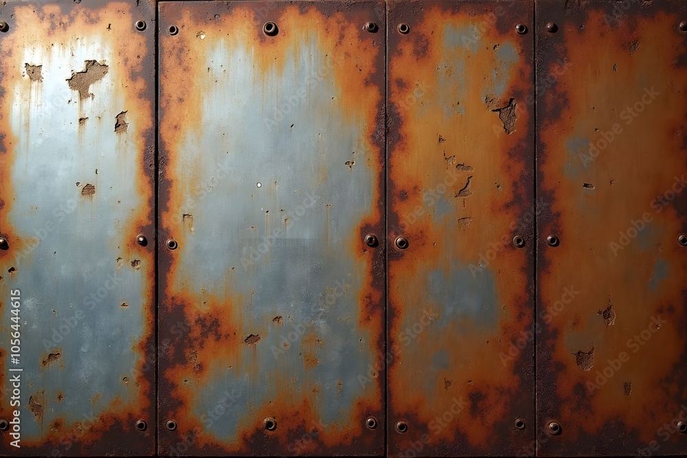 Old rusty zinc wall panels with rusty texture as a background. Vintage ...