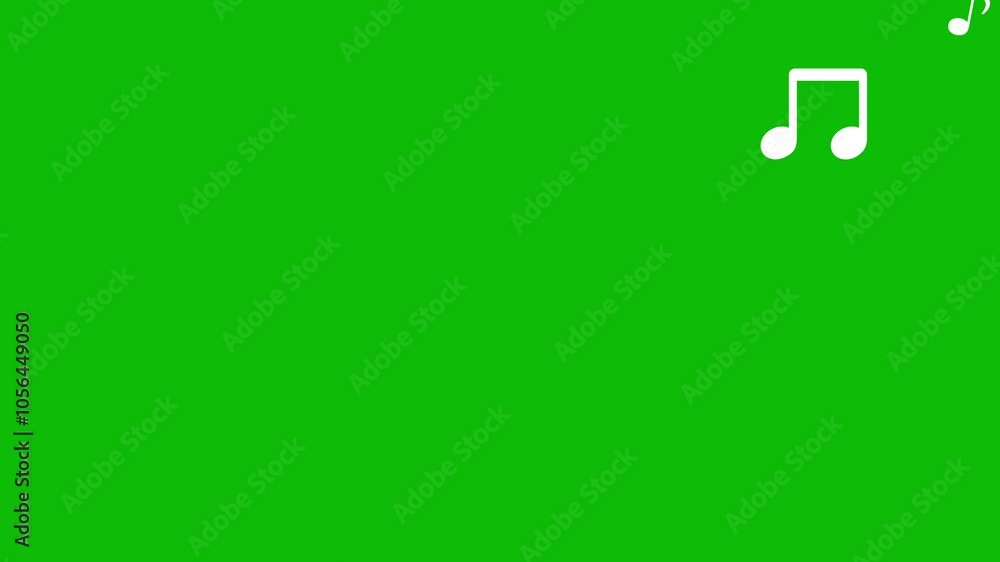 Musical Notes Animation Flying Musical Notes Chroma Key Green Screen ...