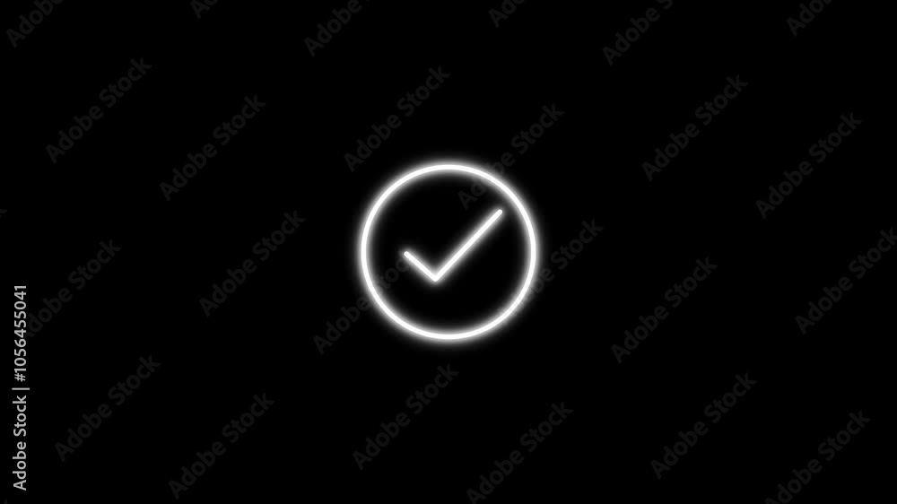 Check mark icon animation. Yes, confirm, select icon, approved or right ...