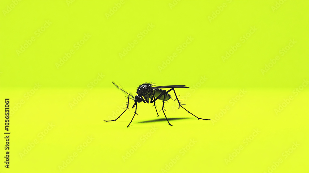 Close-up of mosquitoes, mosquitoes or forest mosquitoes with the ...