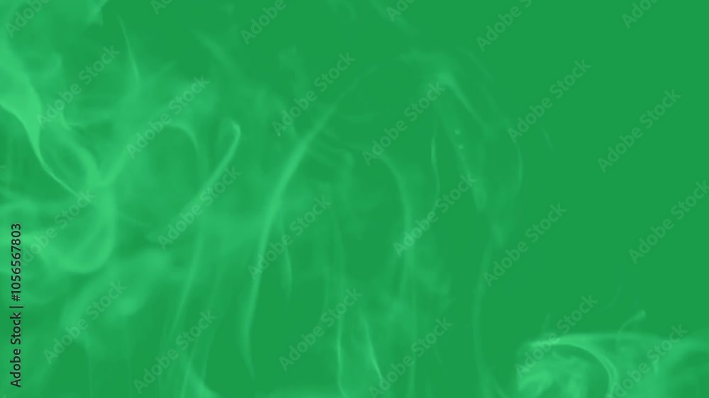 Wispy White Smoke Blowing with Green Screen Background. vertical ...