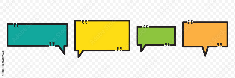 Quotes frames. Quote remark, mention quotations frame and callout text ...