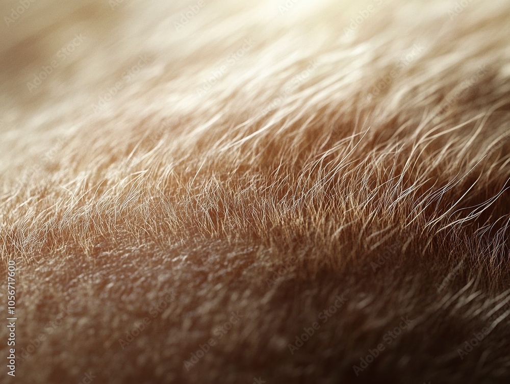 A close-up photo of the skin on the crown of the head, focusing on the ...