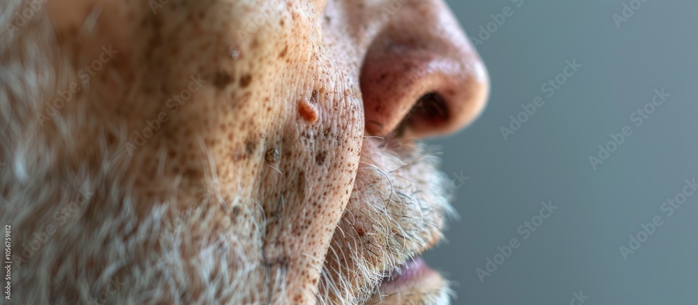 Senior Skin Problem Old Man Skin Tags Pedunculated Skin Tag Or ...