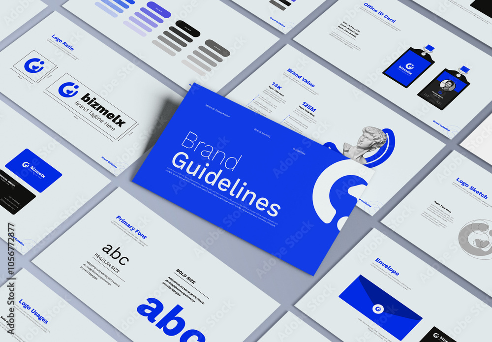 Modern And Clean Brand Guidelines Design Layout Stock Template | Adobe ...