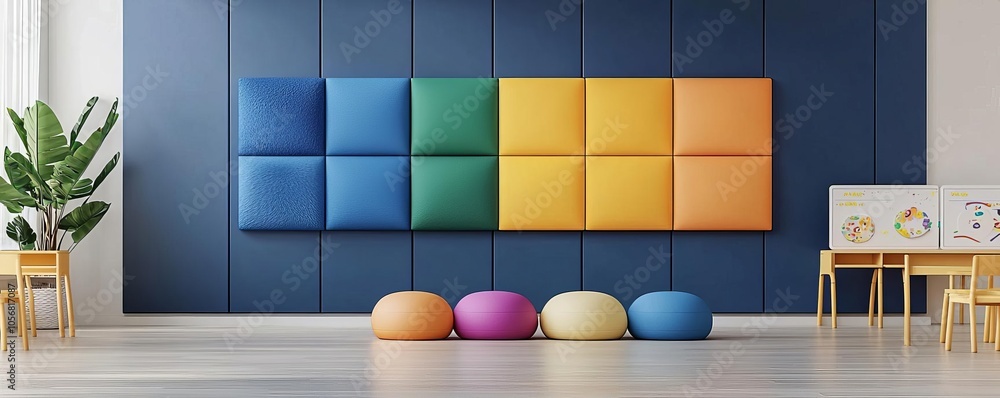 Sensory Wall Display with interactive textures and colors designed for ...