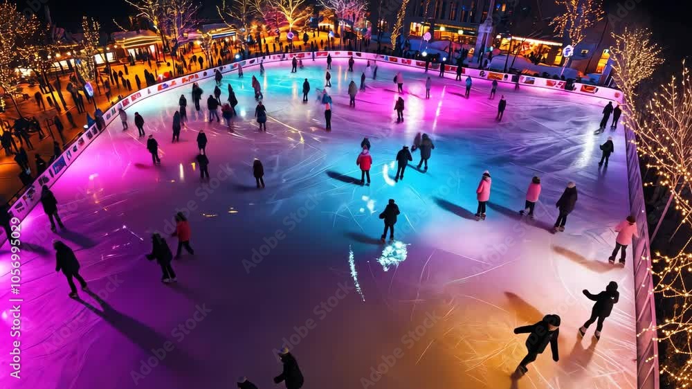 Heatmap of a Christmas-themed ice skating rink, with intense colors ...