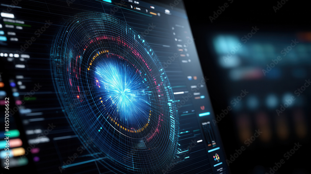 dynamic radar UI on mobile app showcasing vibrant data visualization ...