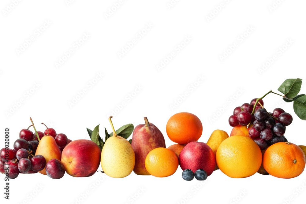 Fruitful Abundance: A vibrant arrangement of fresh fruits, bursting ...