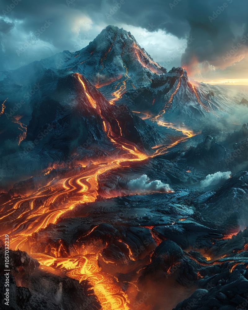 Craft a visually captivating image showcasing the raw, primal beauty of ...