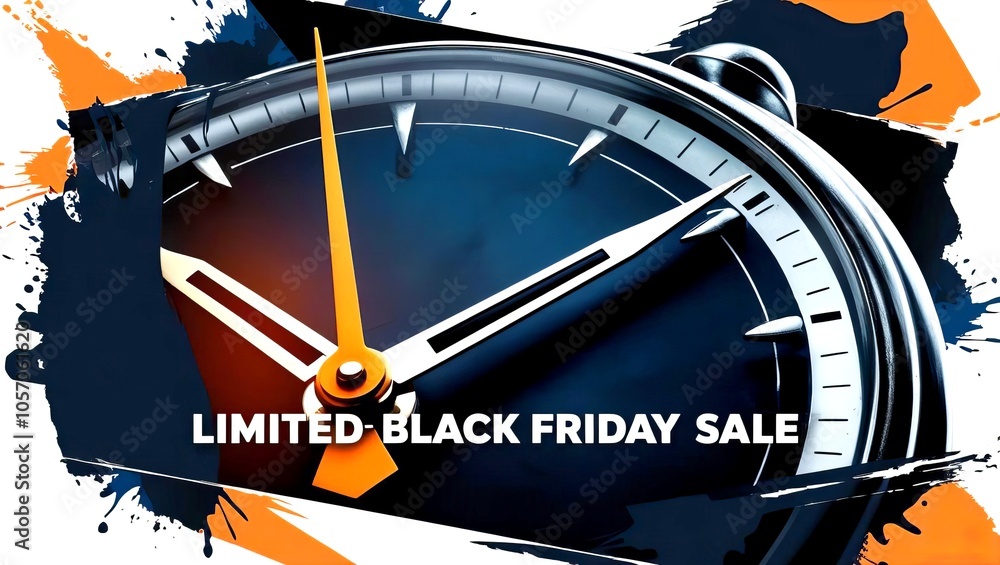 Black Friday Countdown Clock: A dynamic and visually striking image of ...