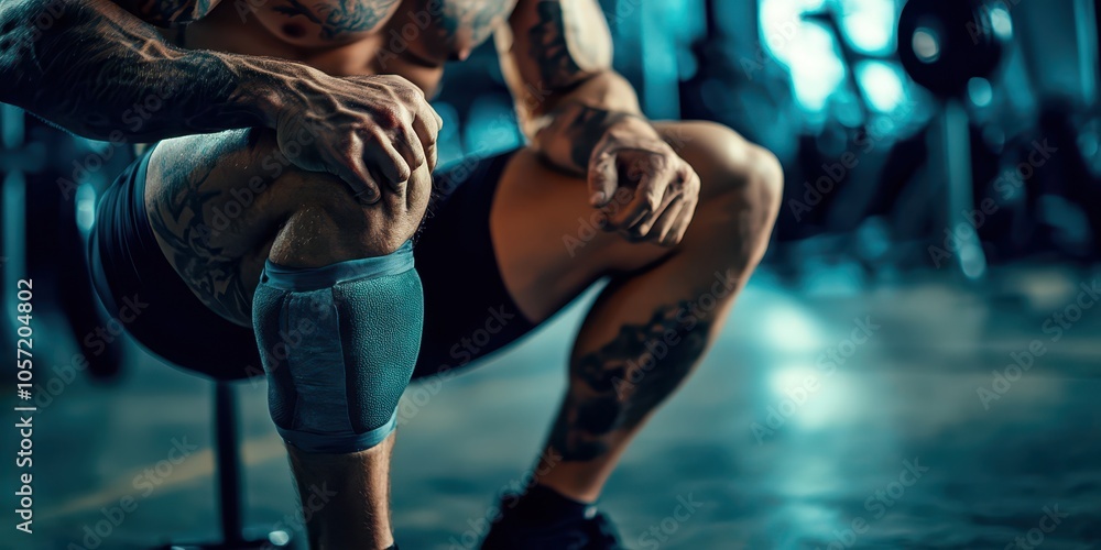 Fitness enthusiast demonstrating strength and resilience while ...