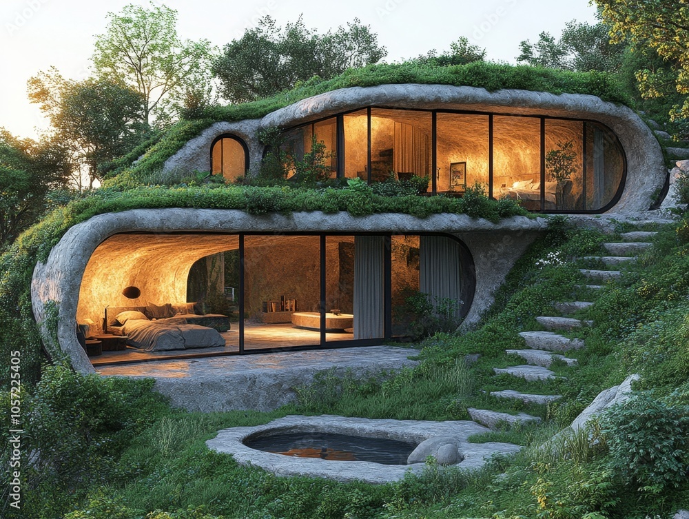 Innovative Underground House Design with Earth-Covered Roof and ...