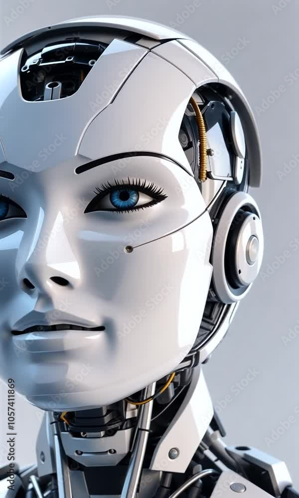 shatters 3d robot ad female rendering robot robotic woman female ...