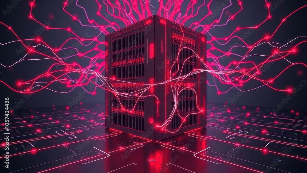 Photo & Art Print Visualization of AI image generation process, showing ...