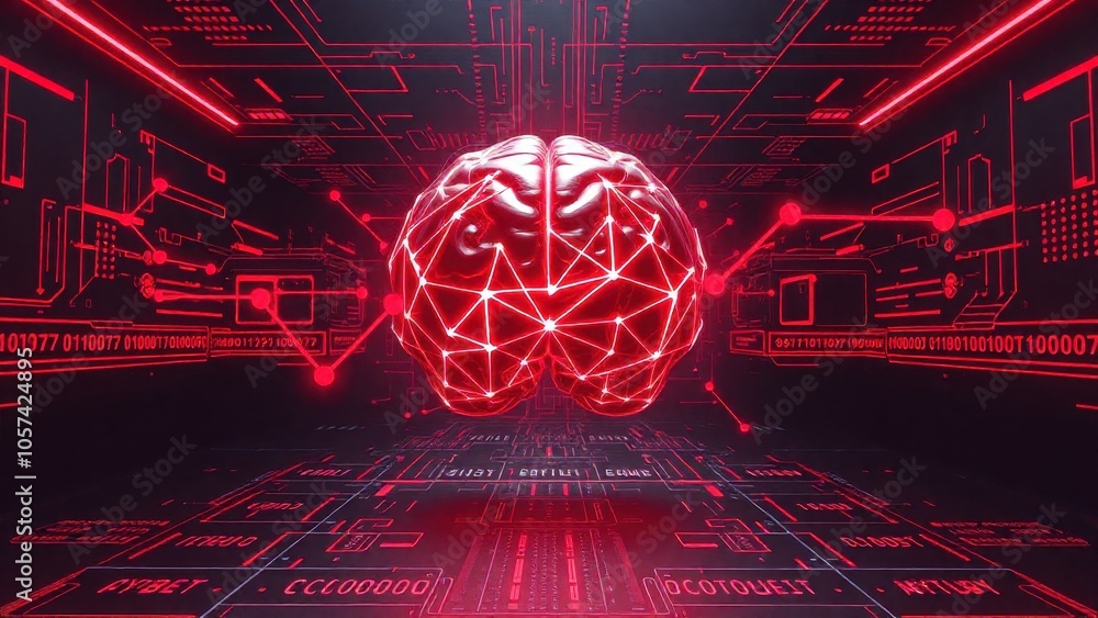 Photo & Art Print Visualization of AI image generation process, showing ...