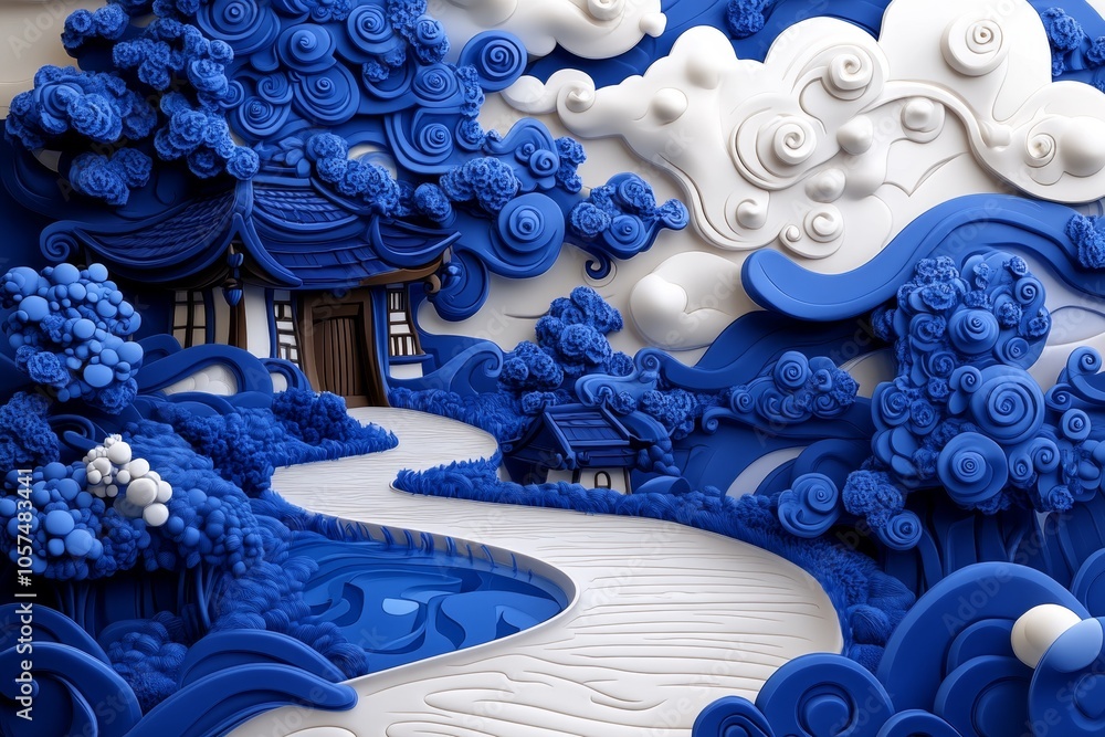 Blueprint of an enchanted forest with hidden pathways, mystical ...