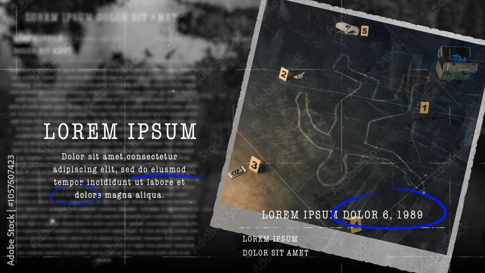 Crime Scene Evidence Investigation Slideshow Stock Template | Adobe Stock