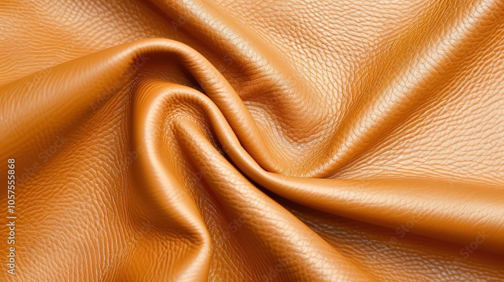 Elegant tan leather showcasing a smooth finish and unique natural ...