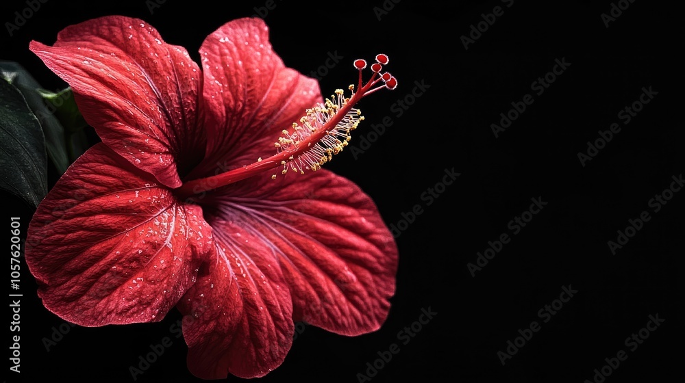 Red flower of Roselle Hibiscus sabdariffa with an alpha background ...