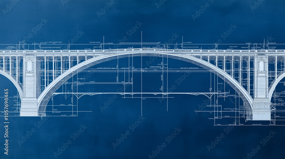 Blueprint Bridge Design: Architectural marvel, a detailed blueprint of ...