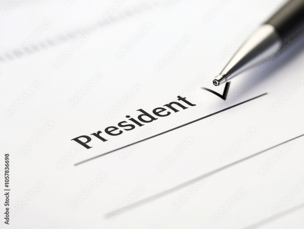 U.S. presidential election ballot forms and voting documents for the ...