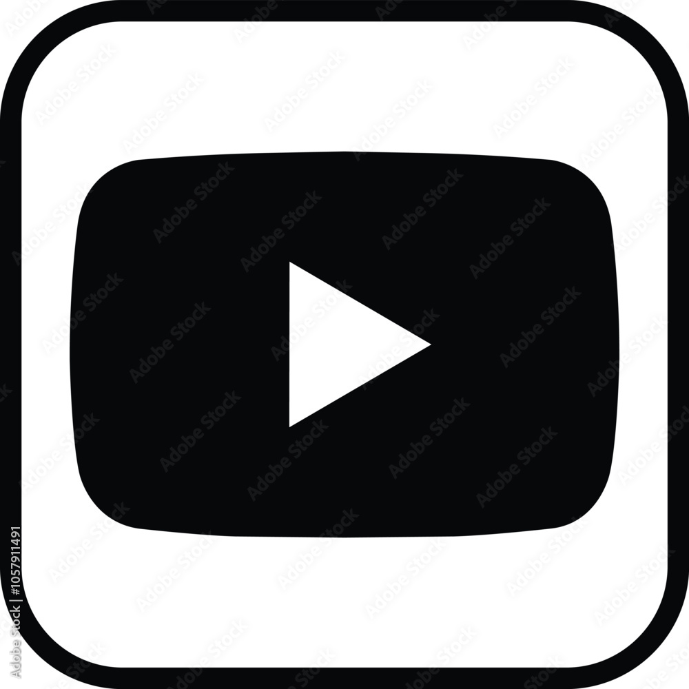 YouTube logo icon design in flat line. editorial vector for apps or web ...