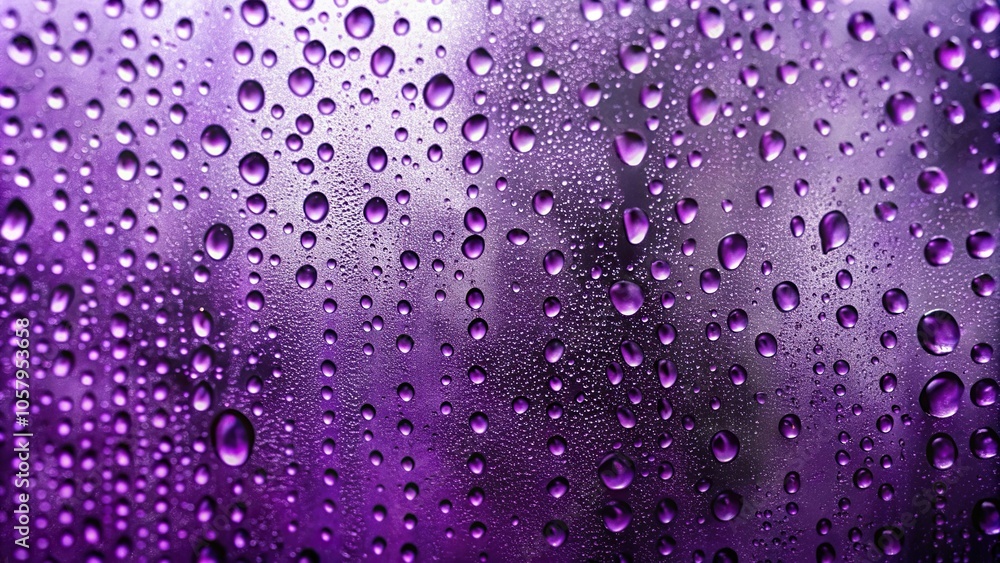 Macro photography of purple rain drops on the window glass Extreme ...