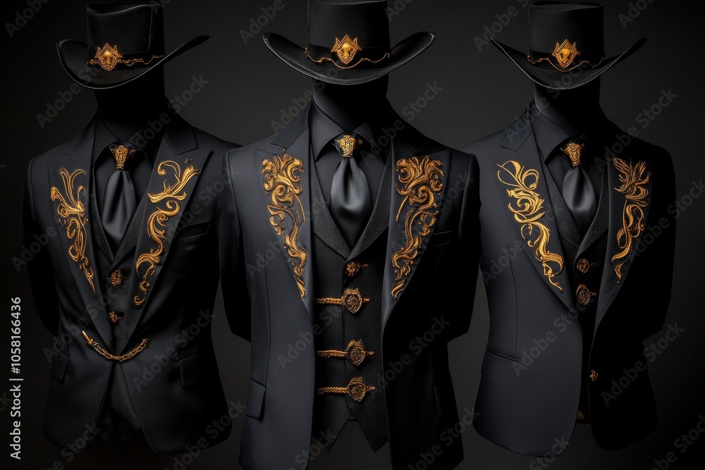 Gothic-inspired police uniform with dark tones and bold insignia ...