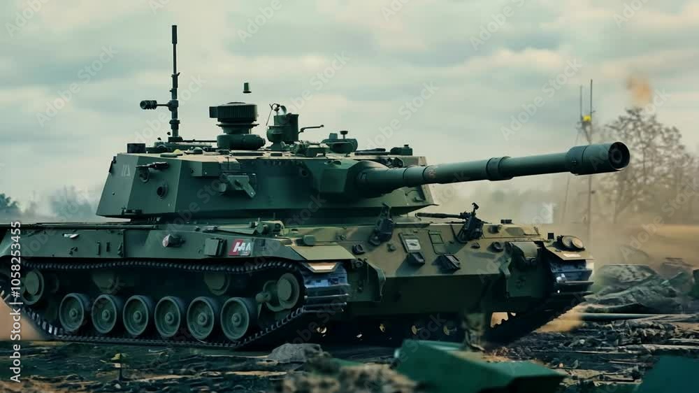 video footage tank weapon army cannon armored artillery battle ...