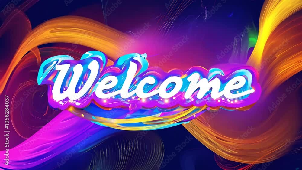 Amazing text welcome animation video letter lettering signs animated ...