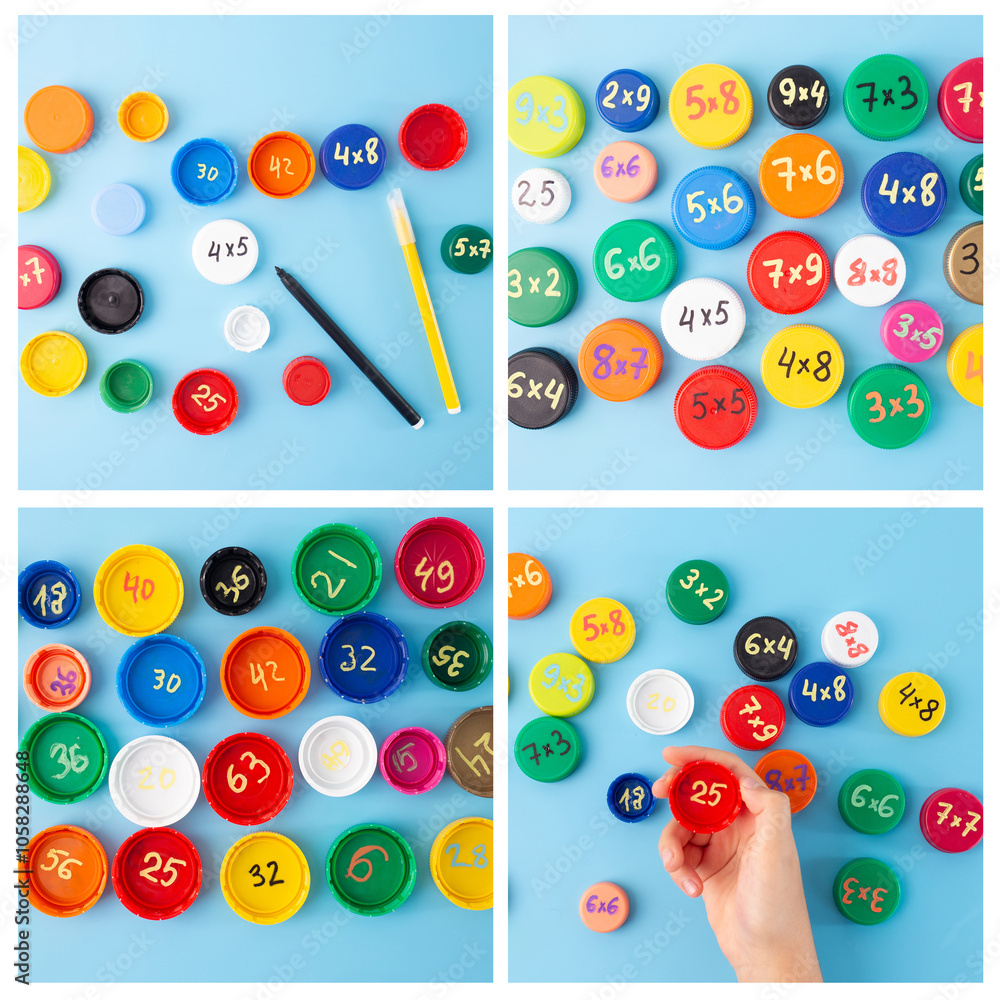 step by step instruction for craft for kids learning math, mathematics ...