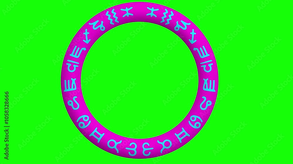 Astrology Horoscope Signs Video. Astrological Wheel with 12 Signs of ...