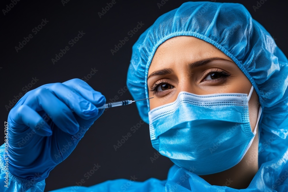 Crime scene with a forensic investigator collecting samples with gloves ...