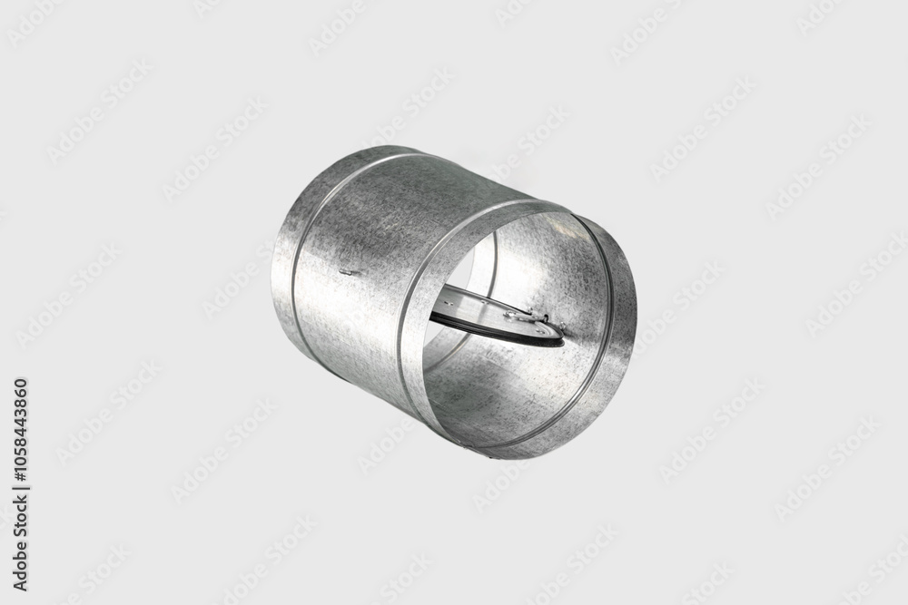 Galvanized steel backdraft damper designed for HVAC systems, preventing ...