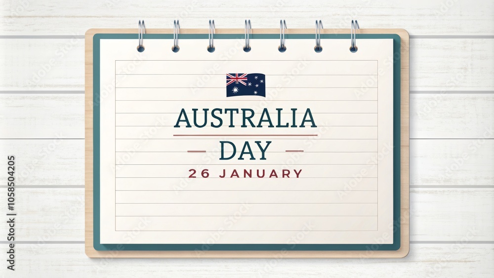 Australia day celebration on january 26 with decorative calendar design ...