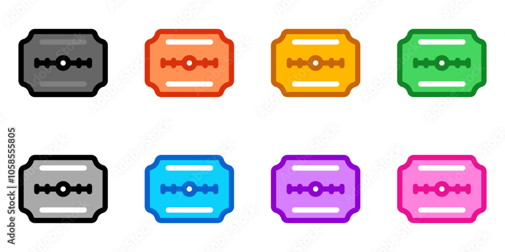 Editable razor blade vector icon. Barbershop, lifestyle, grooming. Part ...
