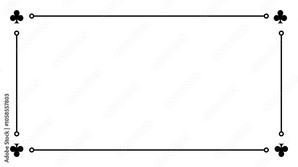 Club Frame Design with Playing Card Motif, frame, playing cards, club ...