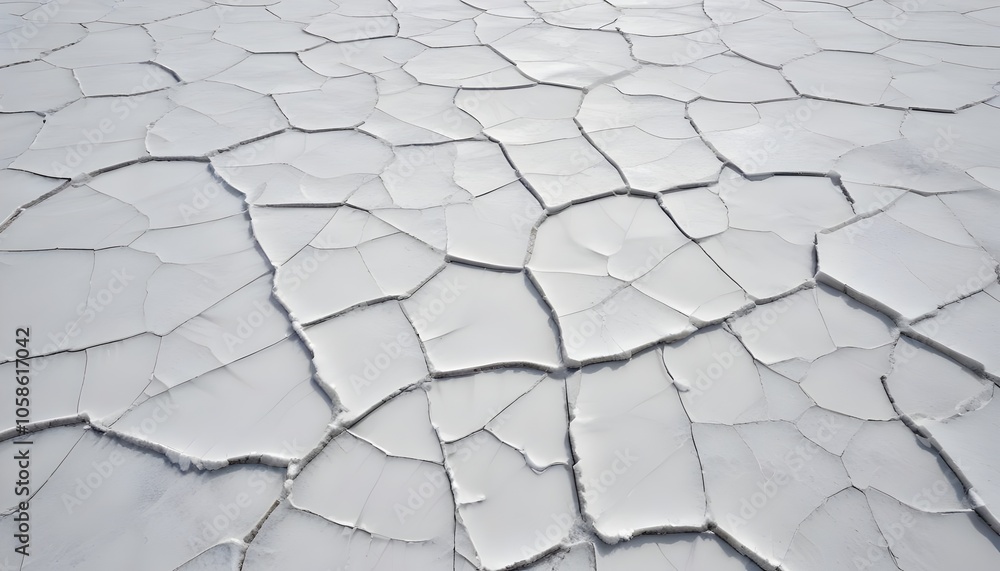 High-Contrast Cracked Salt Flats Texture with Natural Tile Patterns ...