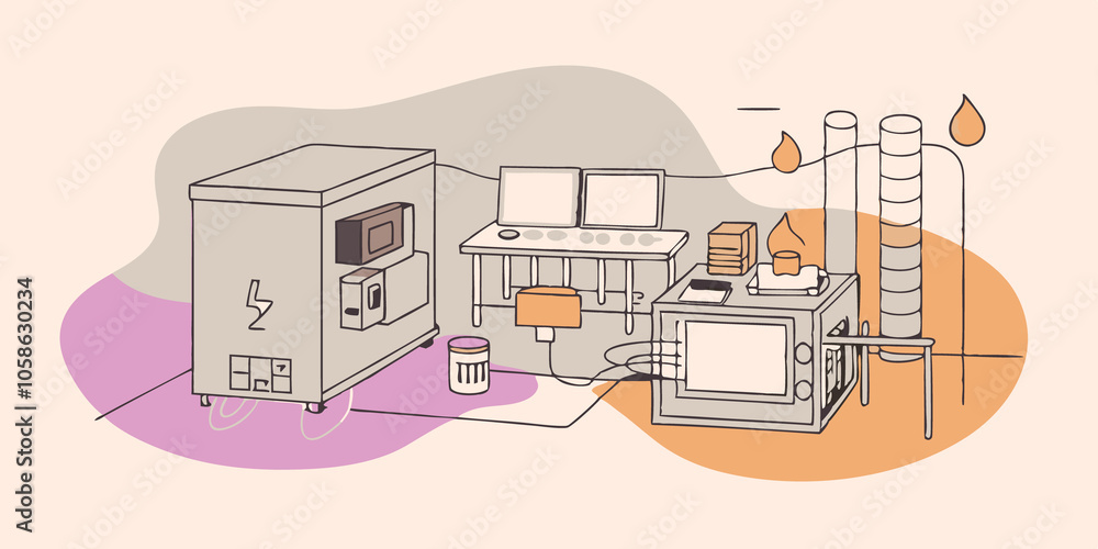 Temperature Control Systems An illustration of a lab setting with ...