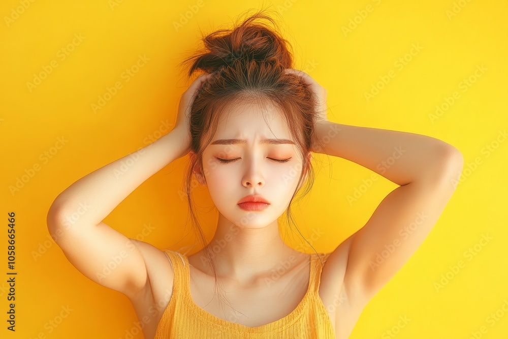 Face expression of human. Asian beautiful female expression feeling hot ...