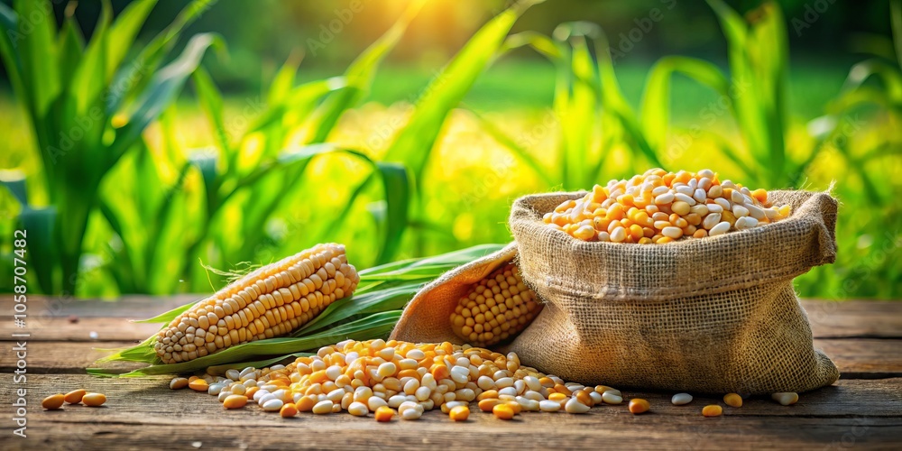 Organic Corn Seeds Bag for Flour Preparation in Countryside - High ...